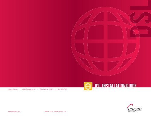 DSL INSTALLATION GUIDE - Integra Telecom