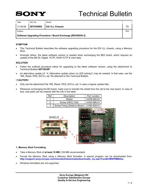 Technical Bulletin - How to order