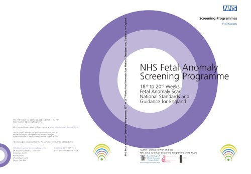 Programme Statement - NHS Fetal Anomaly Screening Programme