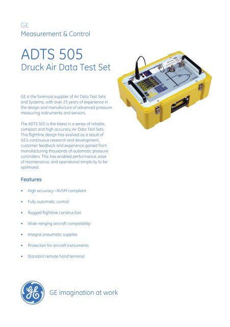 ADTS 505 Druck Air Data Test Set - GE Measurement & Control