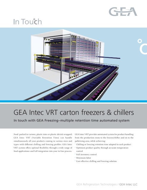 GEA Intec VRT carton freezers & chillers - GEA Refrigeration ...
