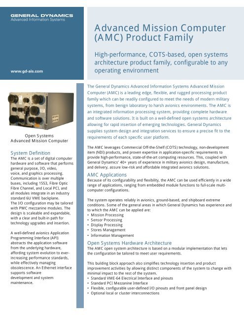 AMC - General Dynamics Advanced Information Systems