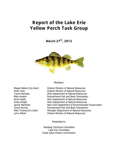 Report of the Lake Erie - Great Lakes Fishery Commission