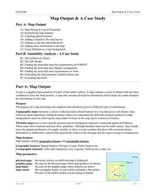 Map Output & A Case Study - UNBC GIS / Remote Sensing Lab