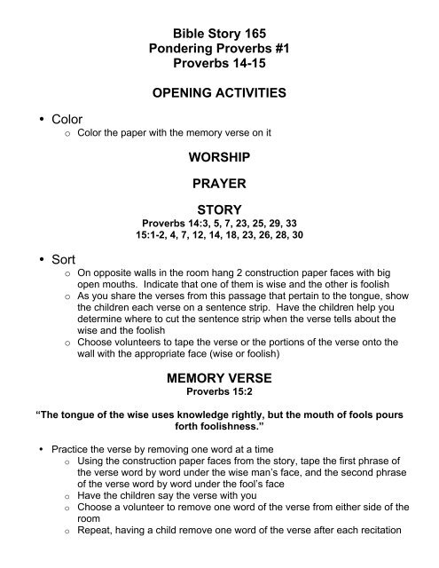 165--Pondering Proverbs #1
