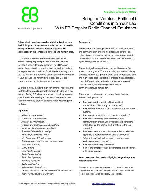 EB Propsim Product Overview_ Aerospace, Fefense ... - Gigacomp