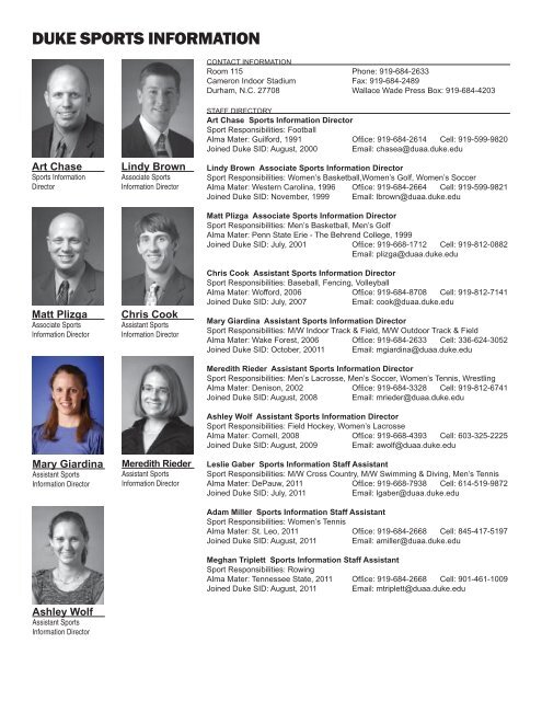 Track & Field-Cross Country MG_2010-11(1).indd - Duke University ...