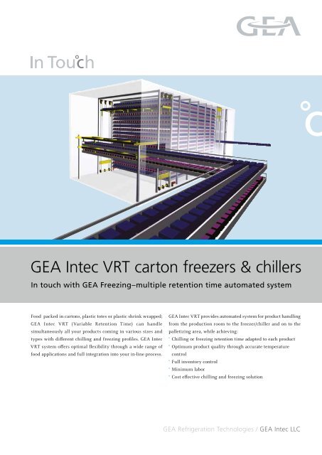GEA Intec VRT carton freezers & chillers - GEA Refrigeration ...