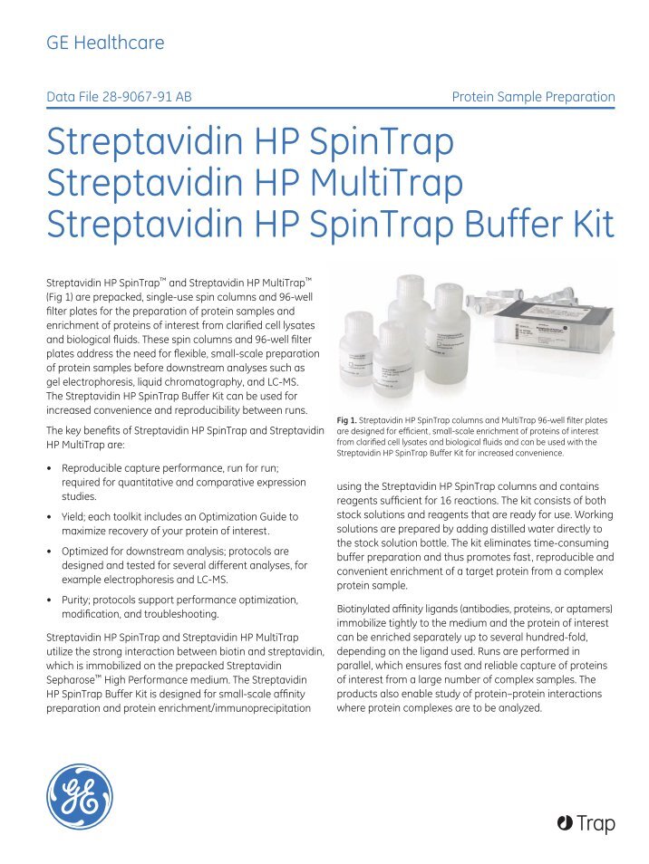 Streptavidin Magazines