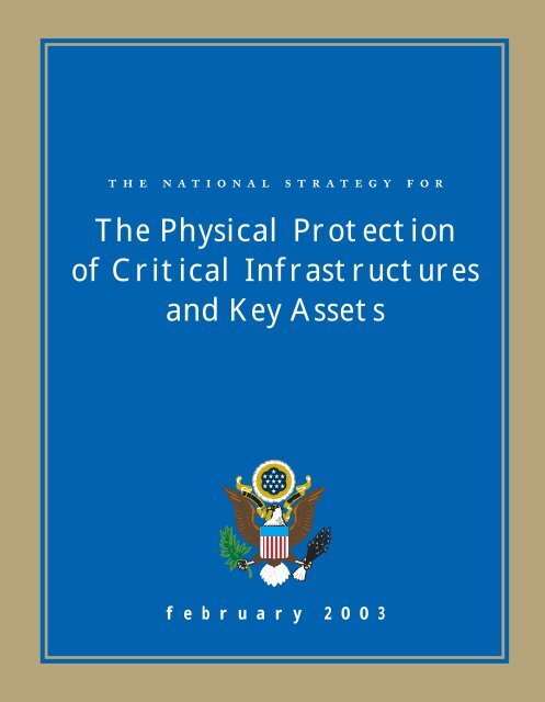 the Physical Protection of Critical Infrastructures and Key Assets