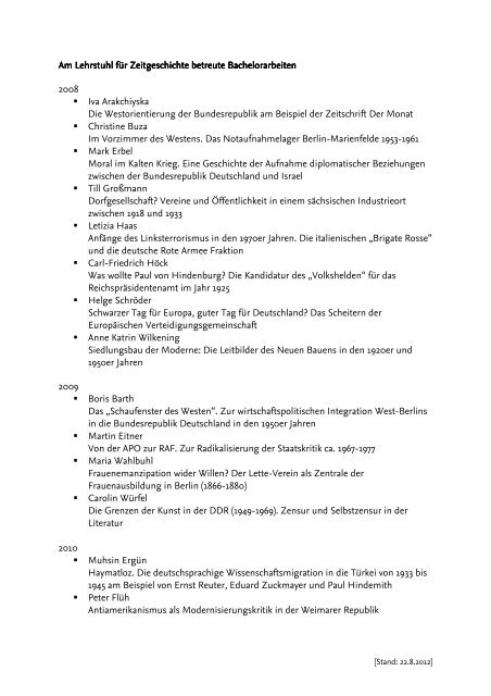 Am Lehrstuhl für Zeitgeschichte b Am Lehrstuhl für Zeitgeschichte ... Am Lehrstuhl für Zeitgeschichte b Am Lehrstuhl für Zeitgeschichte ...