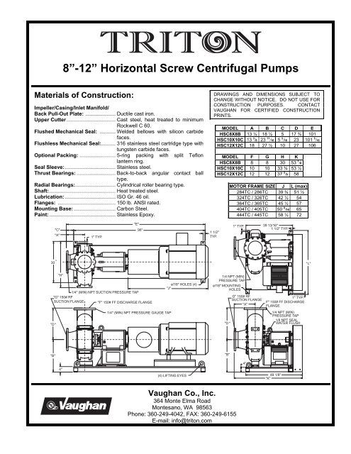 8”-12” Horizontal Screw Centrifugal Pumps - Vaughan Chopper ...