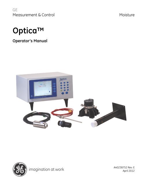 Optica Operator's Manual - GE Measurement & Control