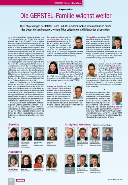 Unternehmensentwicklung: Die GERSTEL-Familie wächst weiter