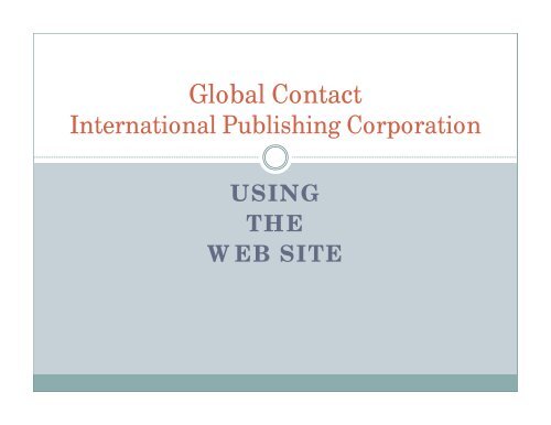 using - Global Contact