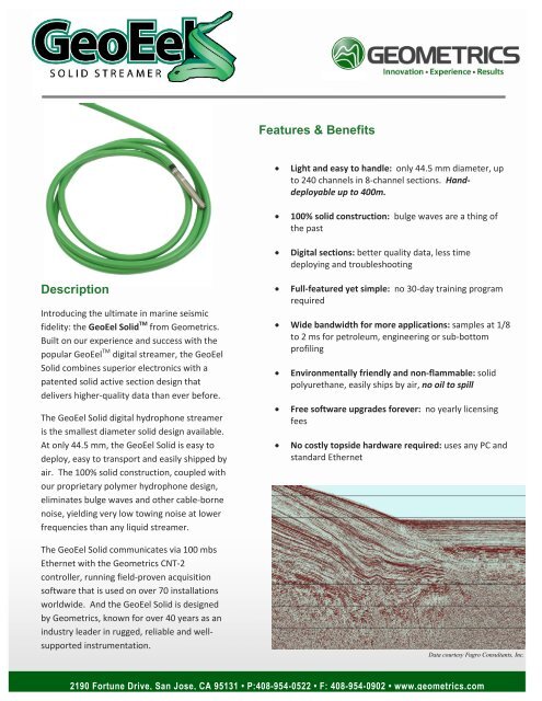 GeoEel Solid Data Sheet - Geometrics.com