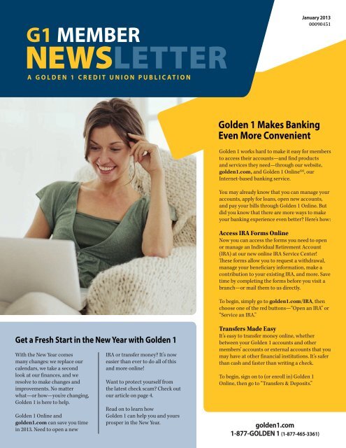 NEWSLETTER - The Golden 1 Credit Union