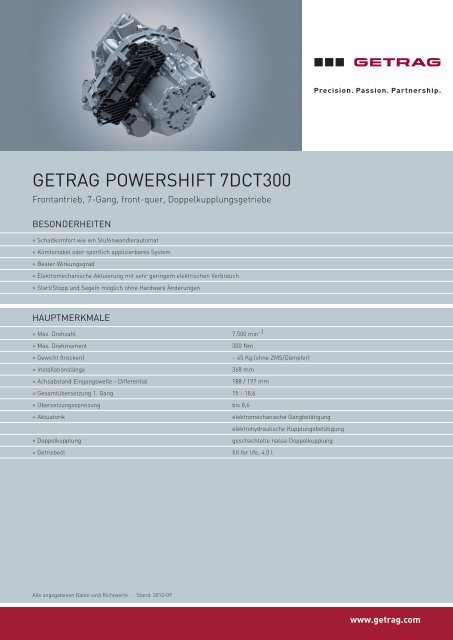 GETRAG POWERSHIFT 7DCT300