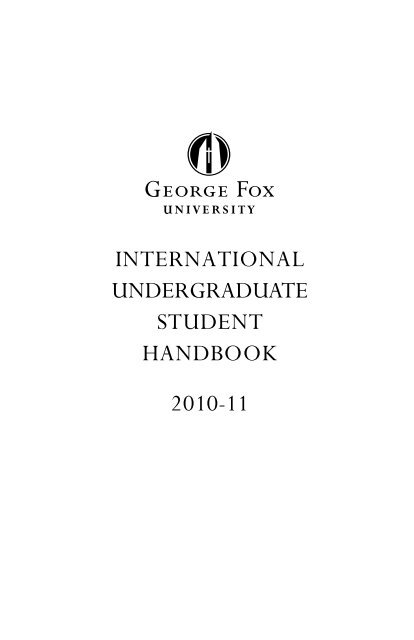International Student Handbook - George Fox University