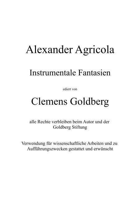 Modern Clefs (PDF) - Goldberg Stiftung