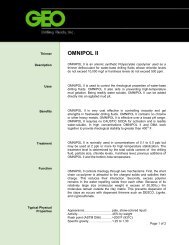 Material Safety Data Sheet (MSDS) - GEO Drilling Fluids, Inc.