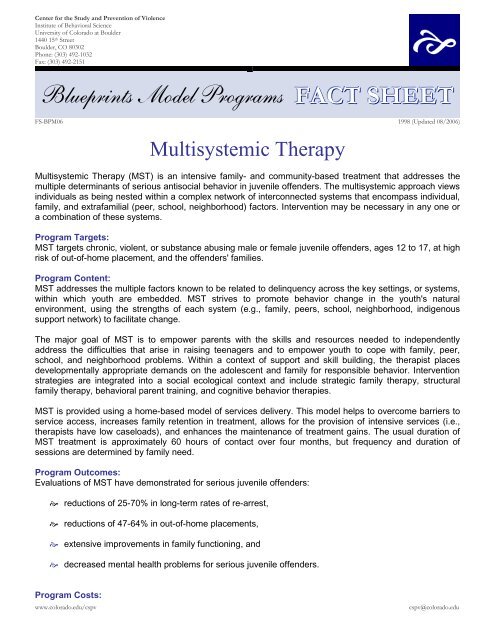 Multisystemic Therapy
