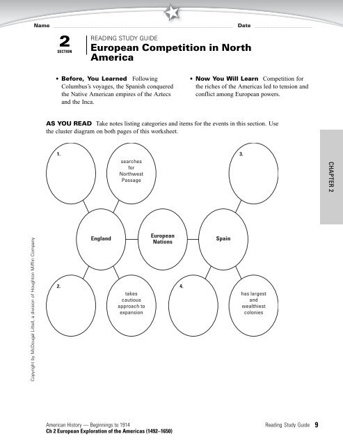 CH 2: Section 2 Reading Study Guide