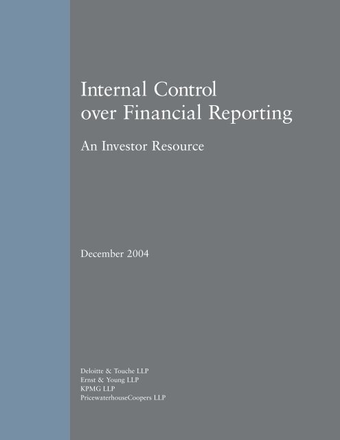 Internal Control over Financial Reporting: An Investor ... - GMI Ratings