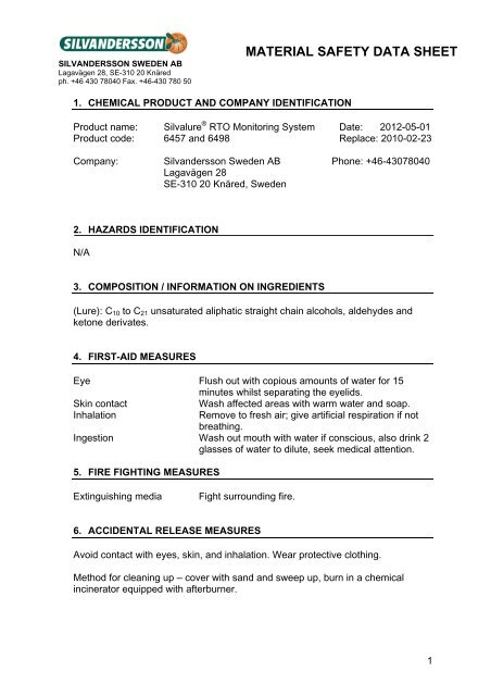 MATERIAL SAFETY DATA SHEET - Globe Australia