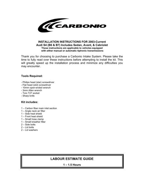 Audi B6 B7 S4 Installation Instructions.pdf - APR