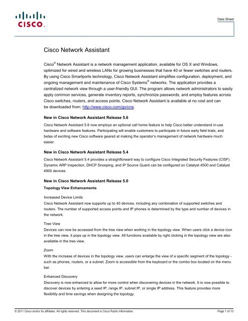 Cisco Network Assistant