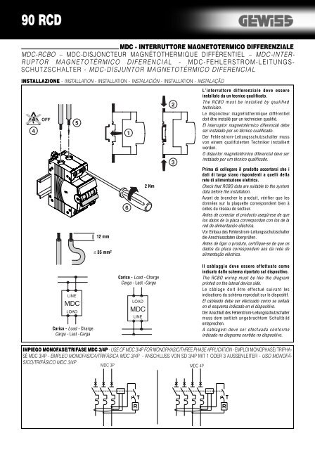 90 RCD - Gewiss