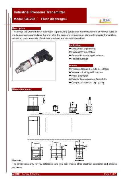 Industrial Pressure Transmitter
