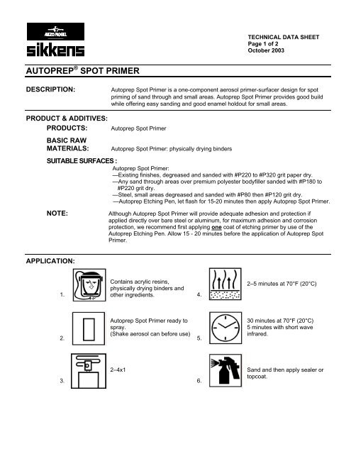 AUTOPREP SPOT PRIMER - Globalsafetynet.com