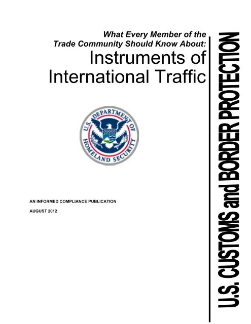 Instruments of International Traffic - CBP.gov