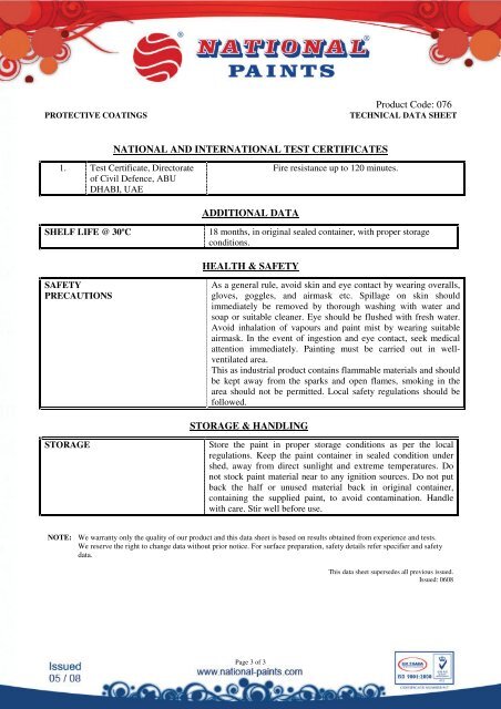 PROTECTIVE COATINGS Produ
