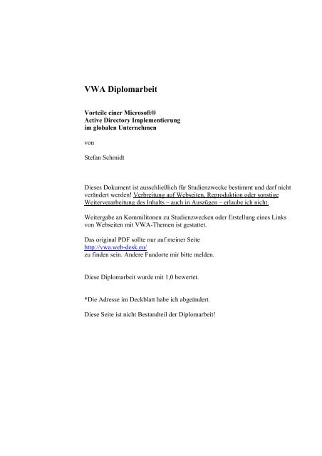 VWA Diplomarbeit - VWA-Files