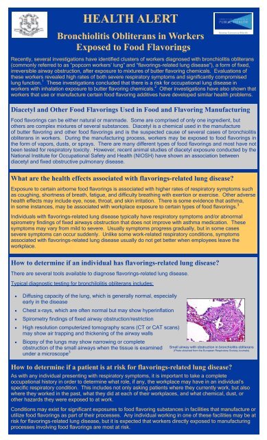 Bronchiolitis Obliterans fact sheet - CT.gov