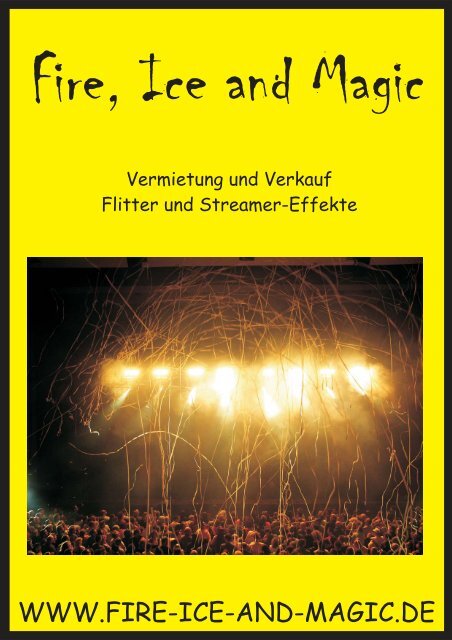Verkaufsunterlagen Flitter, S... - Fire, Ice and Magic