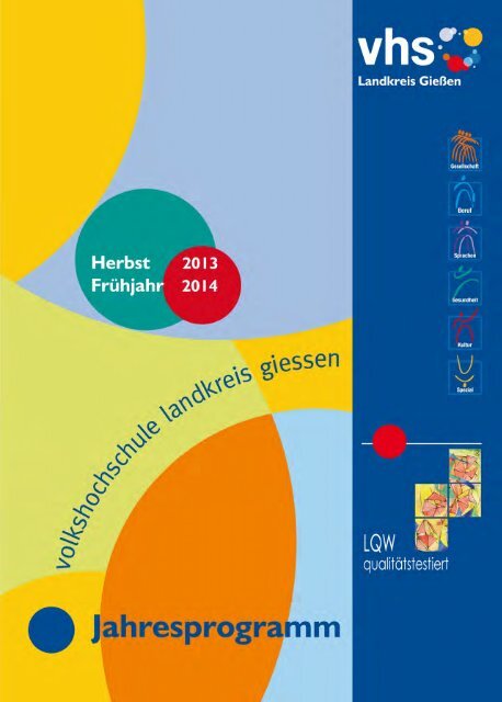 vhs Programmheft Herbst / Frühjahr 2013 / 2014 zum Download