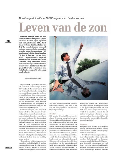 28 Han Kemperink wil met DSS Europees marktleider ... - Twentevisie