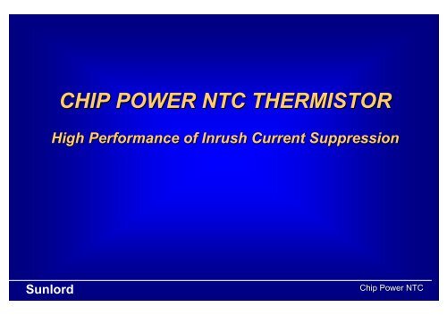 CHIP POWER NTC THERMISTOR