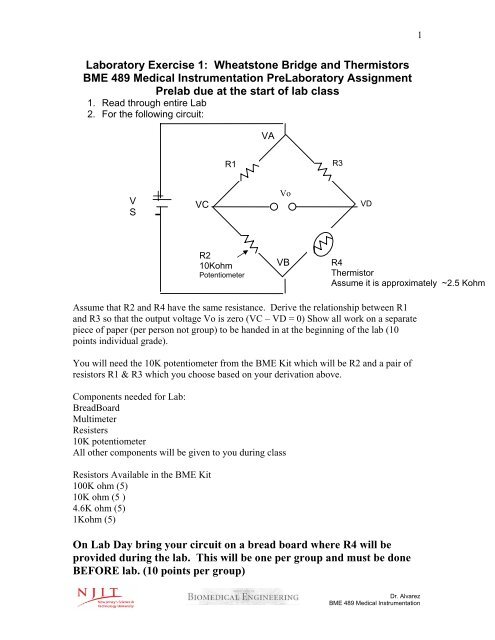 Wheatstone Bridge Breadboard