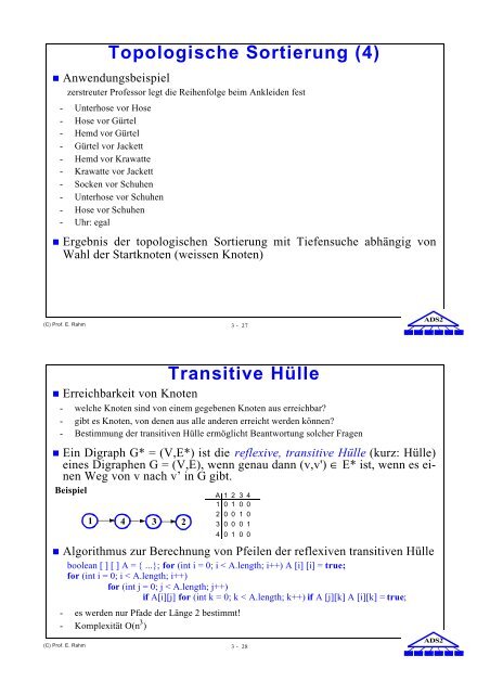 Topologische Sortierung