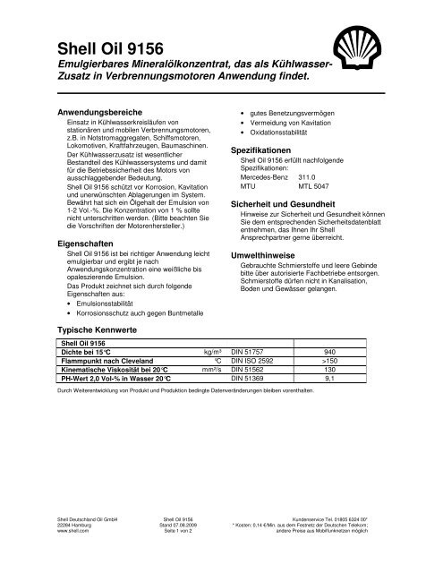 Shell Oil 9156 - Epc Shell