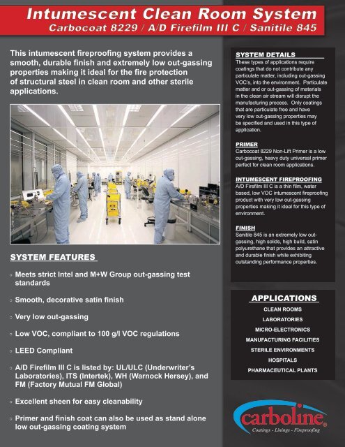 Intumescent Clean Room System Intumescent Clean ... - Carboline