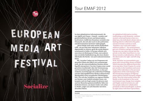 das Programm als PDF. - EMAF