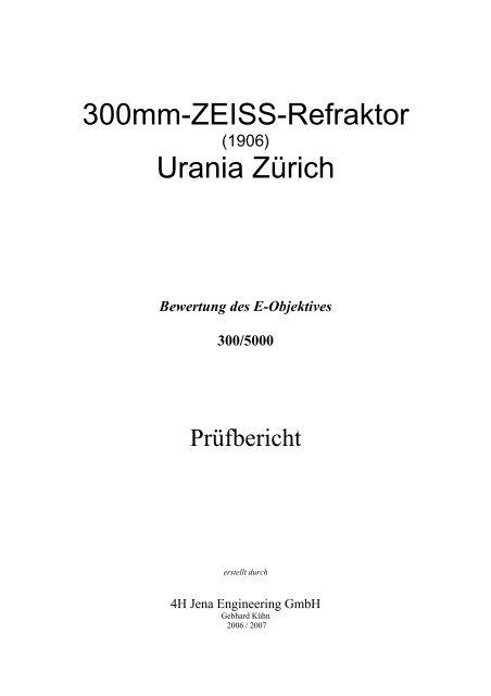 Optikprüfung - 4H- JENA engineering GmbH