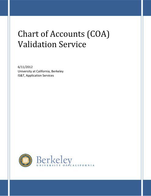 Chart of Accounts (COA) Validation Service