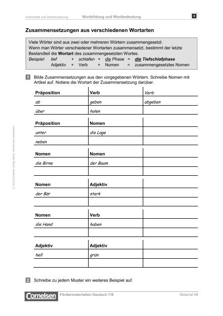 Grammatik und Zeichensetz